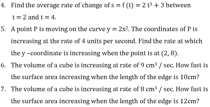 Rate Measure 4m questions | TS Inter Maths 1b