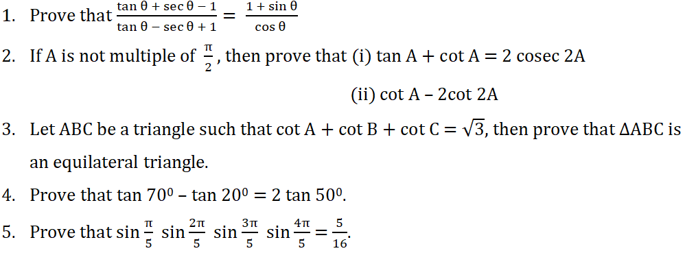 Ts Inter Trigonometric Ratios Transformations 4m Imp Qns